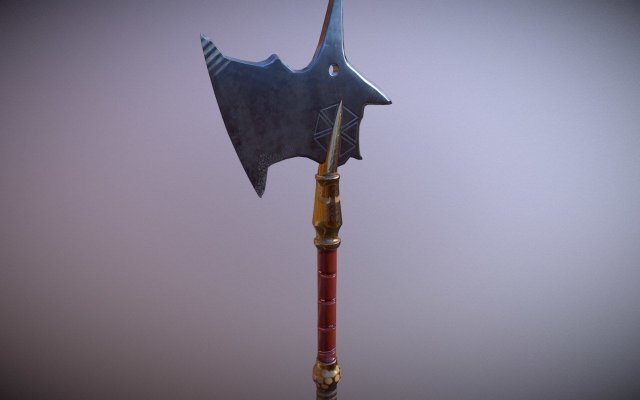 halberd 3D Model in Melee 3DExport
