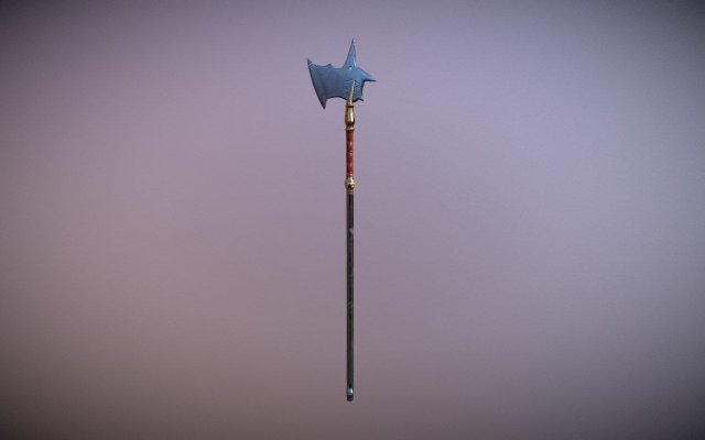 halberd 3D Model in Melee 3DExport