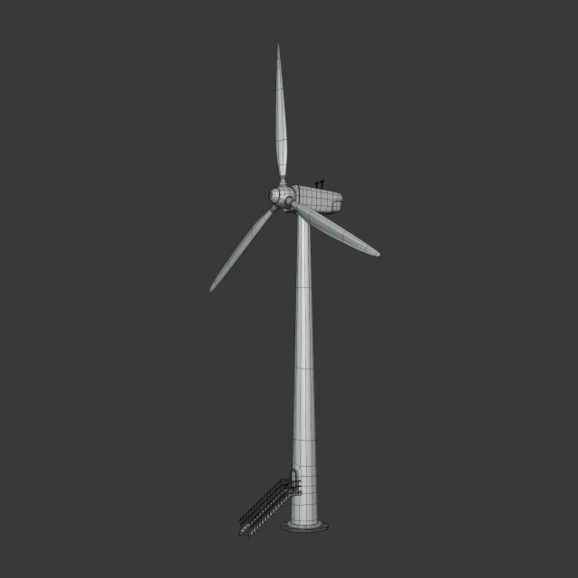 wind turbine 3D Model in Machines 3DExport