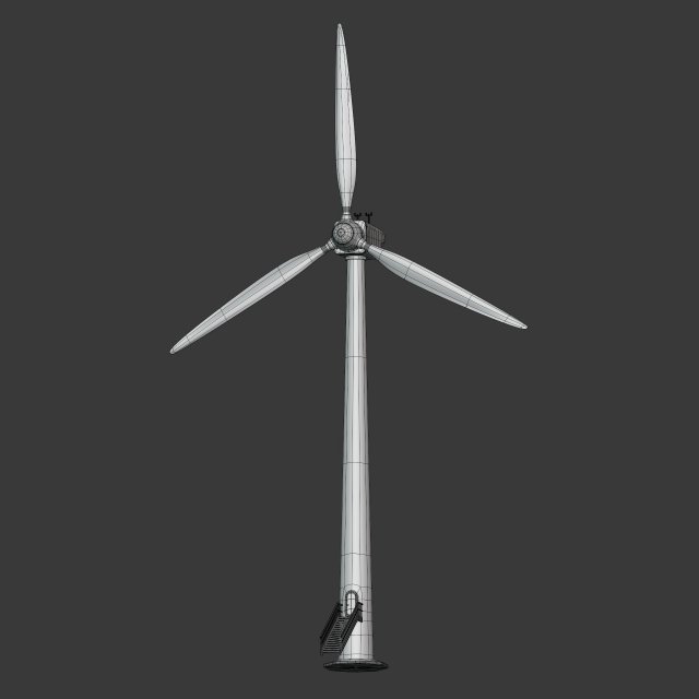 wind turbine 3D Model in Machines 3DExport