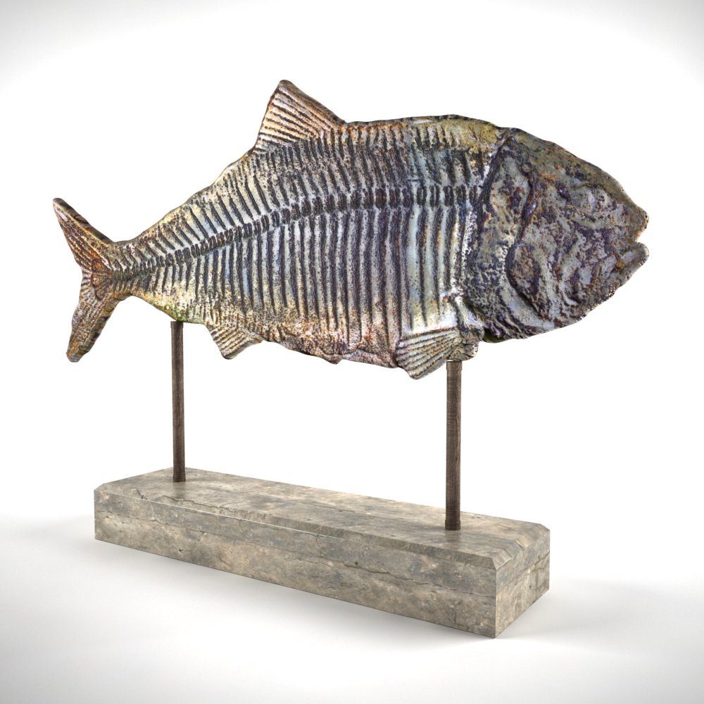 stone fish on stand 3D Models in Decoration 3DExport