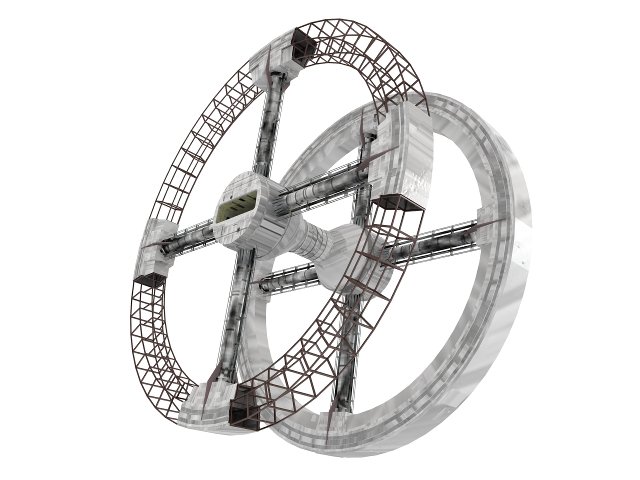 space station Free 3D Model in Real Spacecraft 3DExport