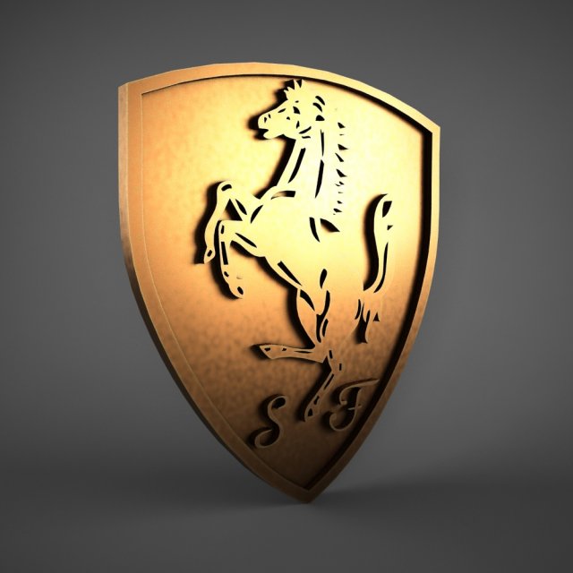 ferrari logo 3D Model in Royal Cars 3DExport