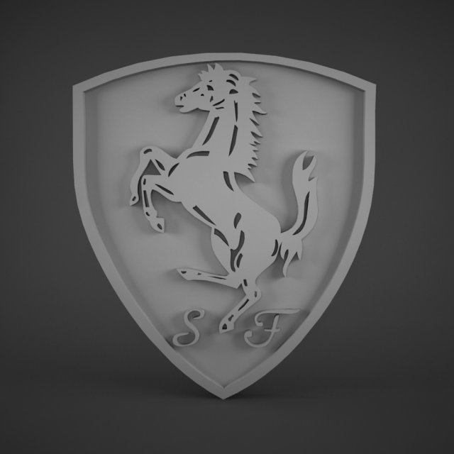 ferrari logo 3D Model in Royal Cars 3DExport