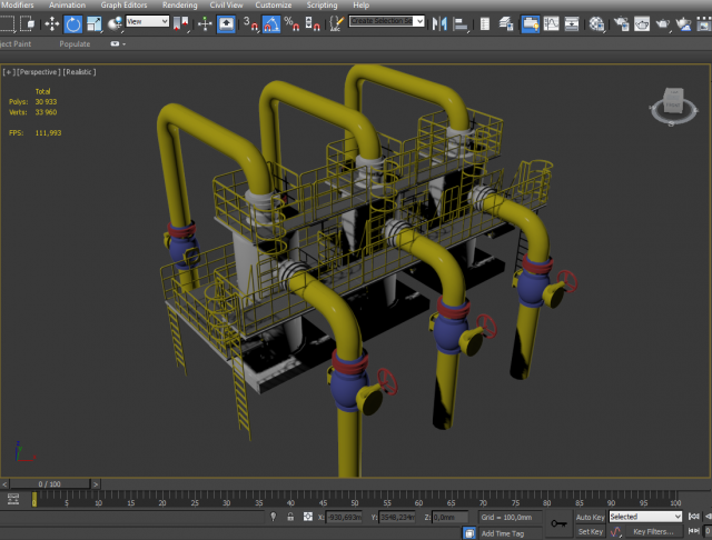 industrial dust collector 3D Model in Parts 3DExport