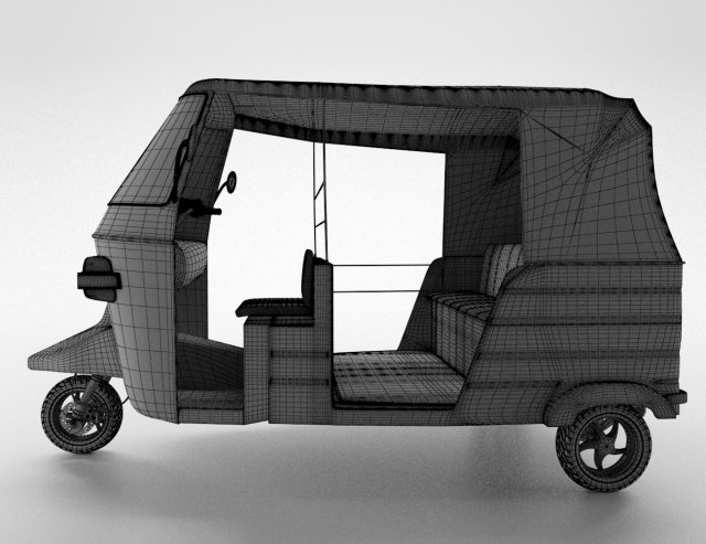 auto rickshaw 3D Model in Van and Minivan 3DExport