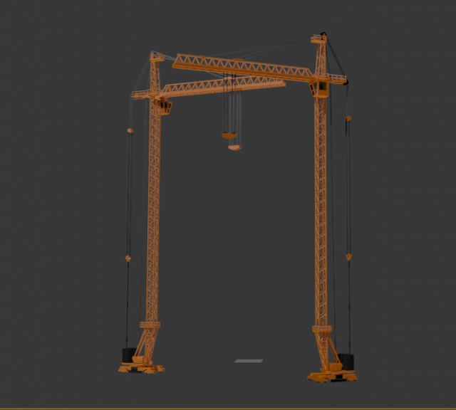 tower crane 3D Model in Shipping Containers 3DExport