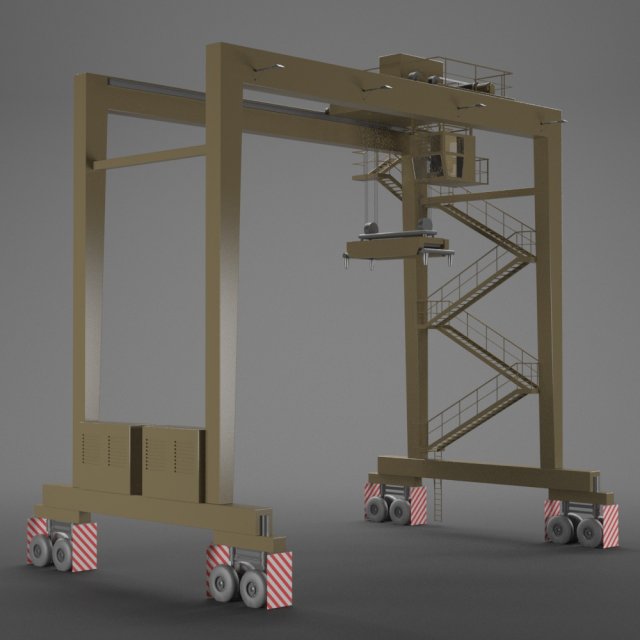 gantry container crane 3D Model in Shipping Containers 3DExport