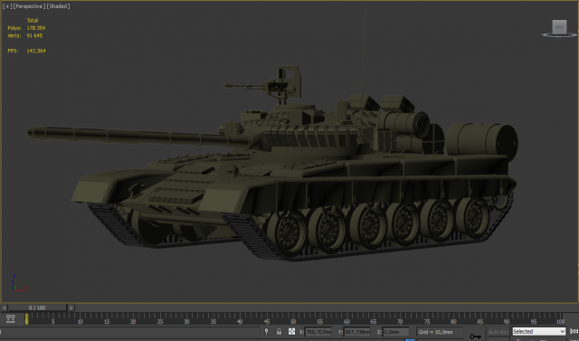 t-80 main battle tank 3D Model in Tank 3DExport