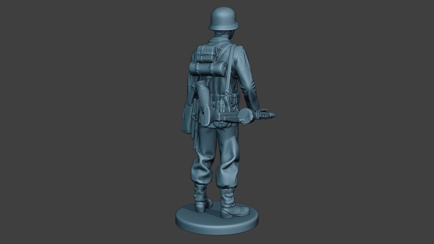 German soldier ww2 MG42 Stand G7 3D Model in Figurines 3DExport
