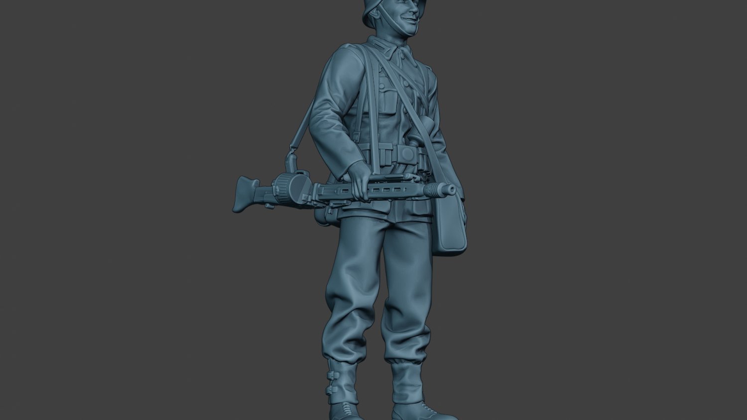 German soldier ww2 MG42 Stand G7 3D Model in Figurines 3DExport