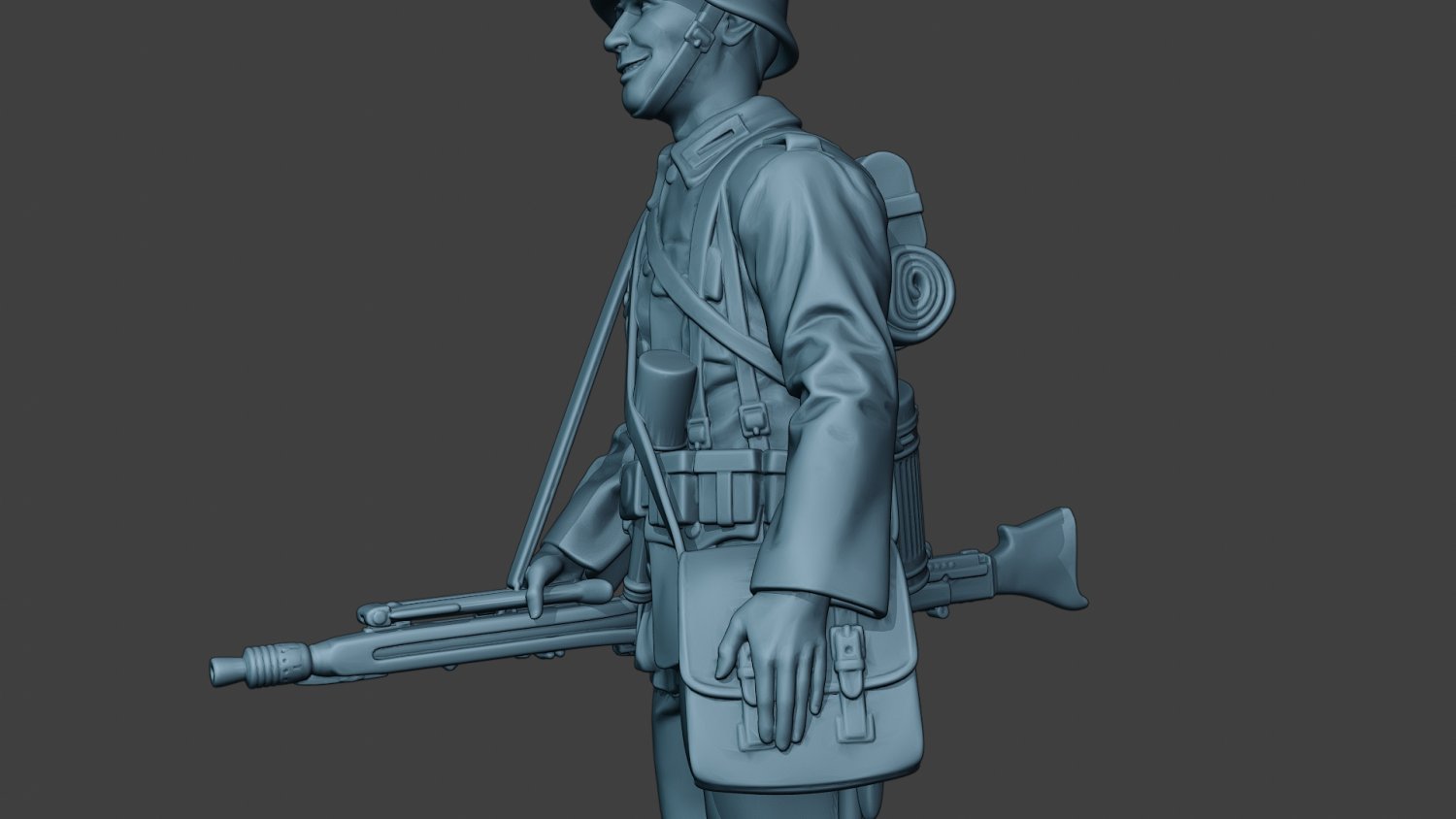 German soldier ww2 MG42 Stand G7 3D Model in Figurines 3DExport