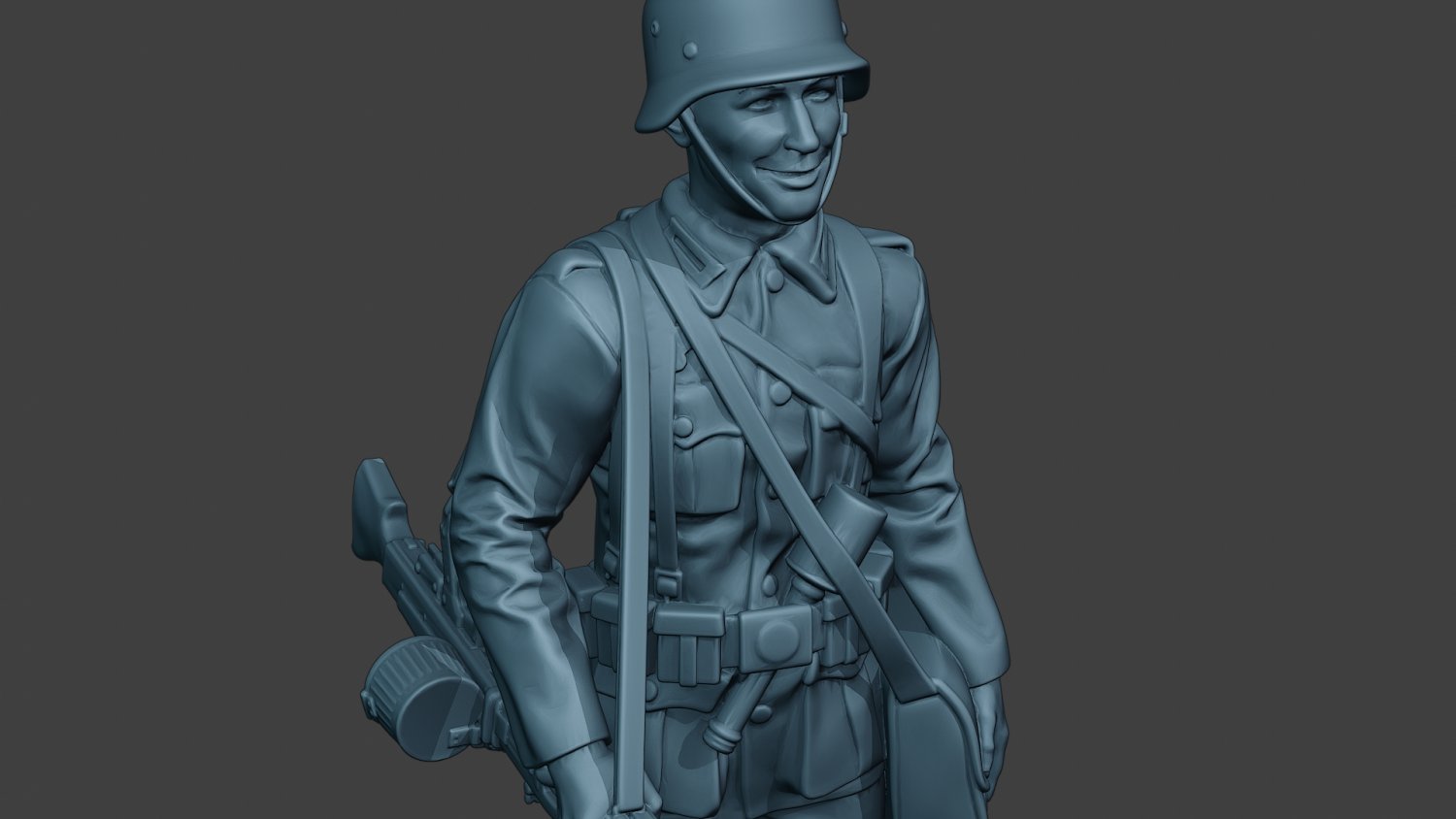 German soldier ww2 MG42 Stand G7 3D Model in Figurines 3DExport