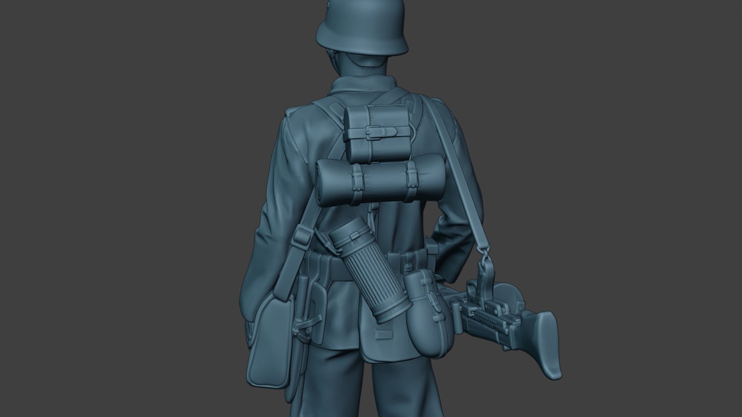 German soldier ww2 MG42 Stand G7 3D Model in Figurines 3DExport