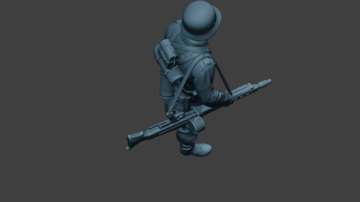 German soldier ww2 MG42 Stand G7 3D Model in Figurines 3DExport