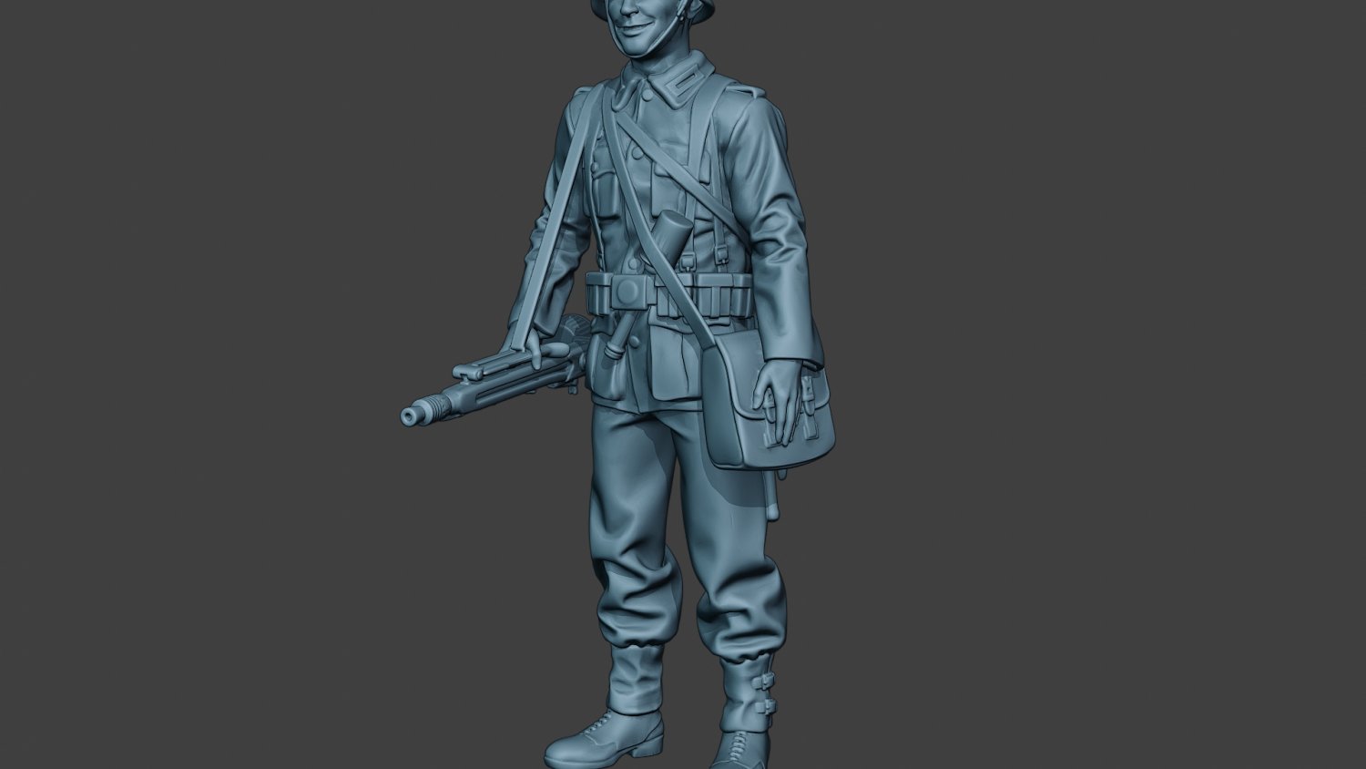 German soldier ww2 MG42 Stand G7 3D Model in Figurines 3DExport
