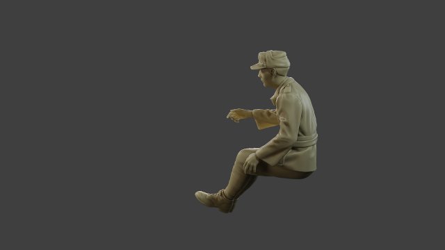 Italian soldier Sit ww2 IT10 3D Print Model in Figurines 3DExport