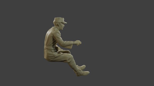 Italian soldier Sit ww2 IT10 3D Print Model in Figurines 3DExport