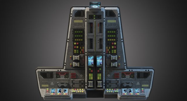 futuristic console 3D Model in Fantasy Spacecraft 3DExport