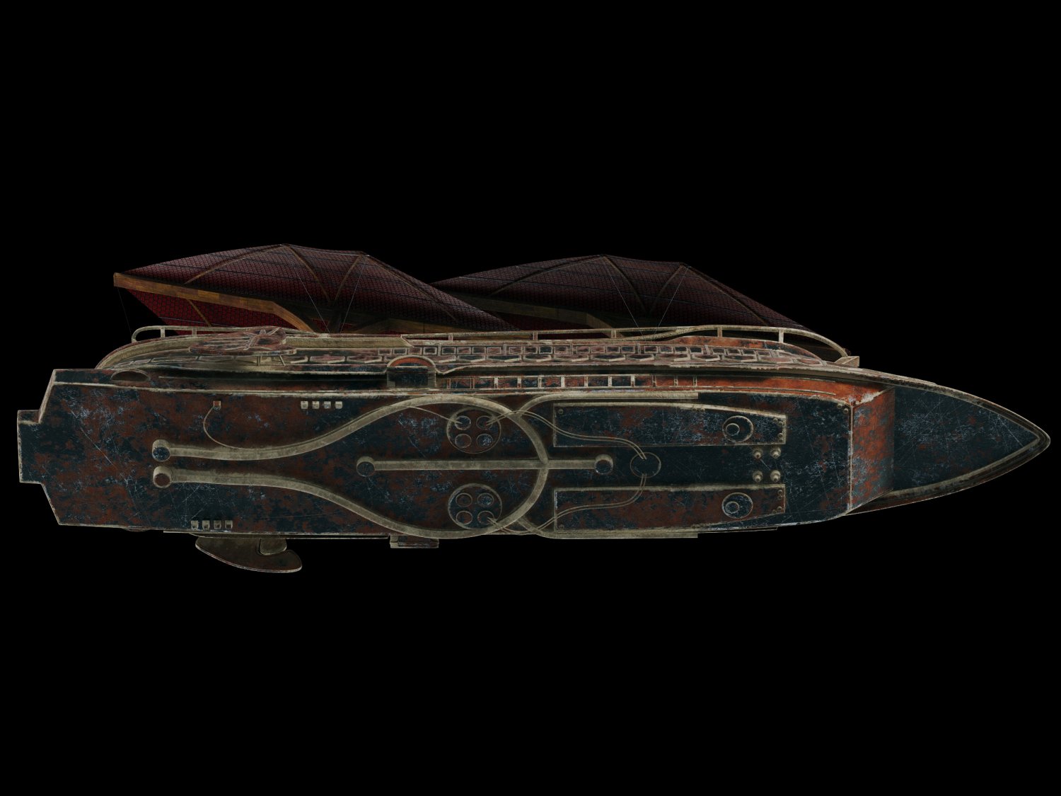 Star Wars Khetanna Jabba Sail Barge 3D Model in Fantasy Spacecraft 3DExport