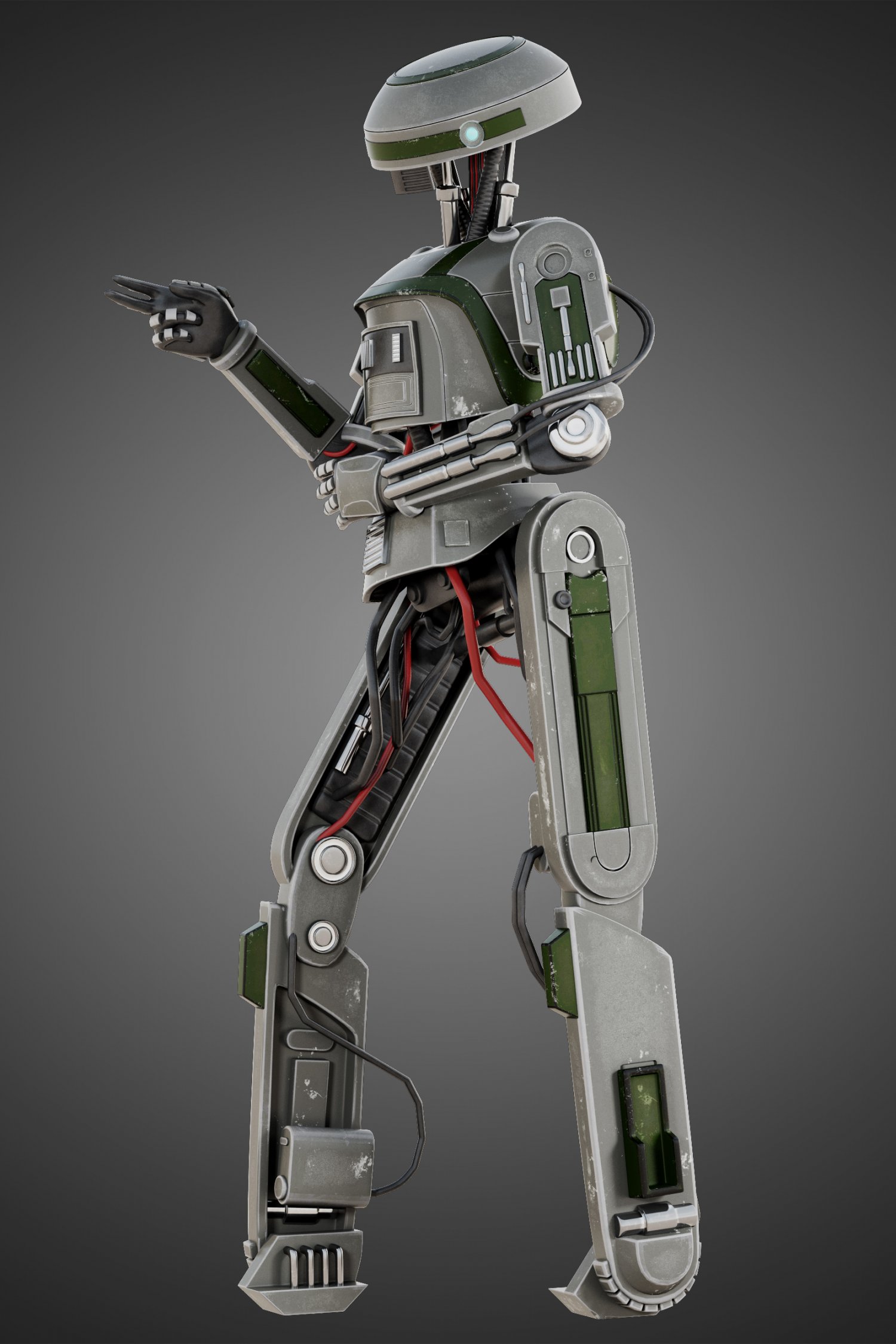 Star Wars L3-37 droid RIGGED Modèle 3D in Robot 3DExport