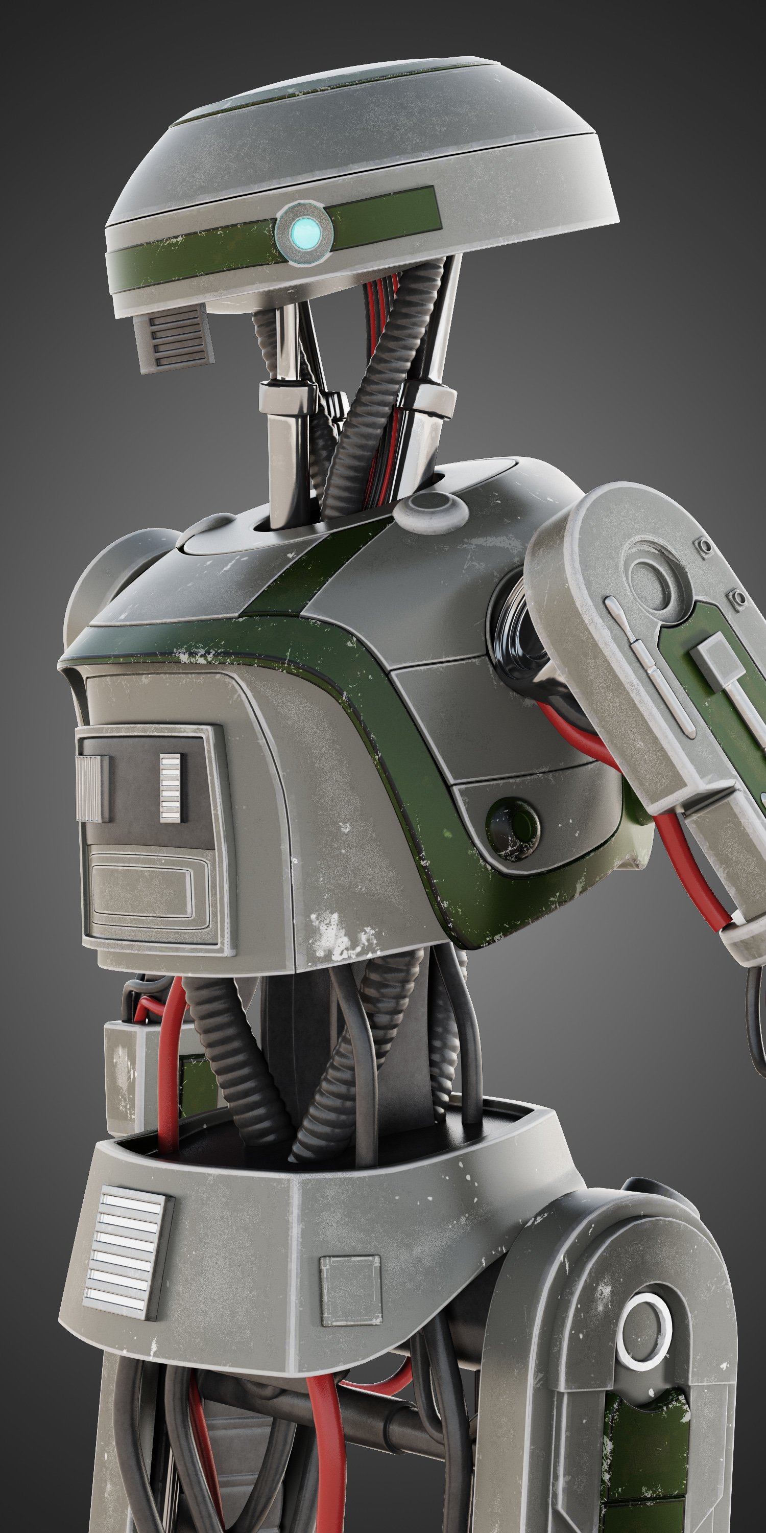 Star Wars L3-37 droid RIGGED Modèle 3D in Robot 3DExport