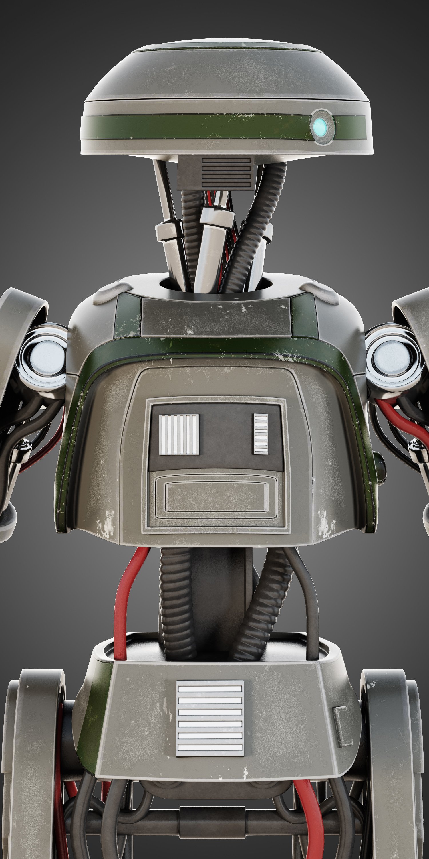 Star Wars L3-37 droid RIGGED Modèle 3D in Robot 3DExport