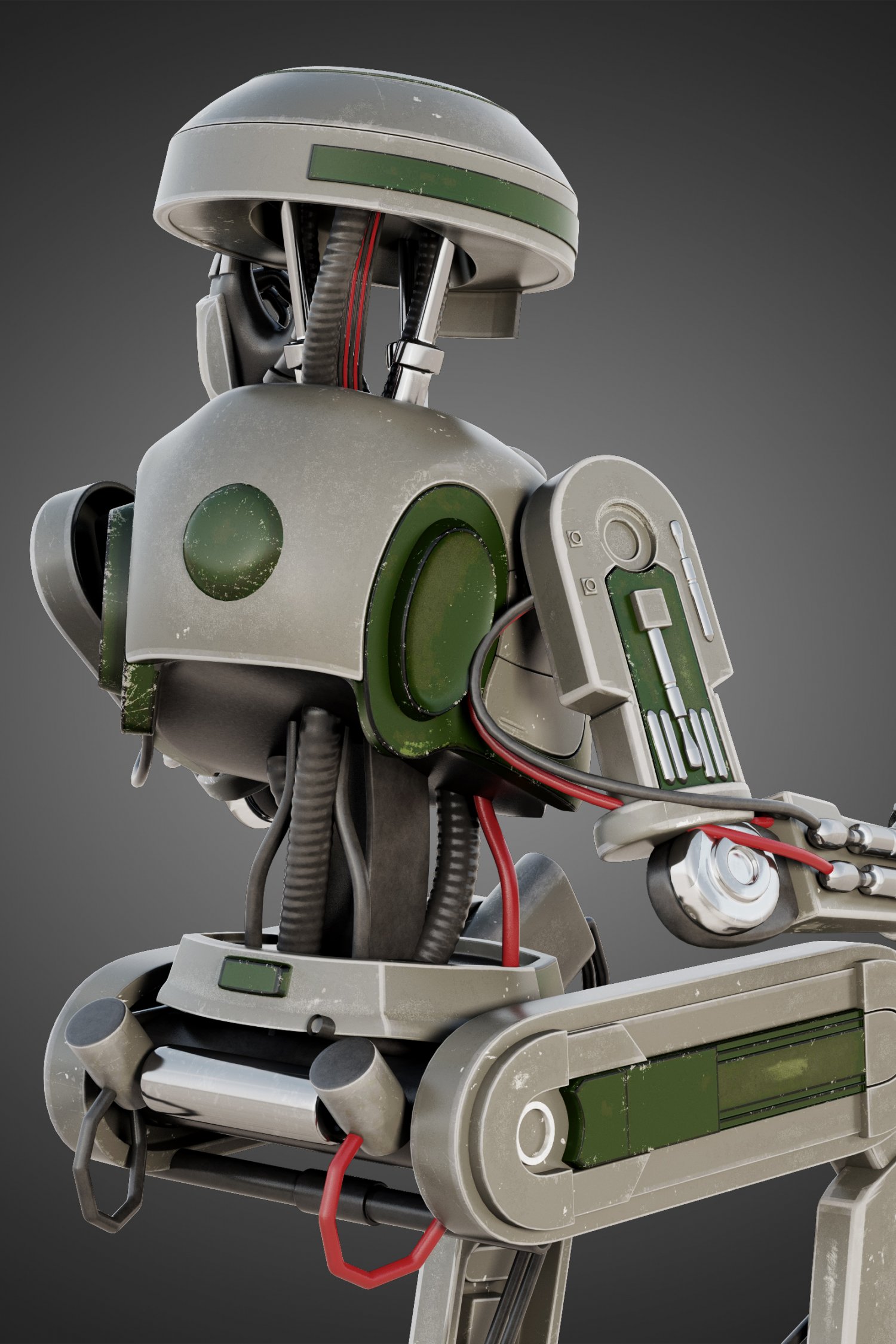 Star Wars L3-37 droid RIGGED Modèle 3D in Robot 3DExport