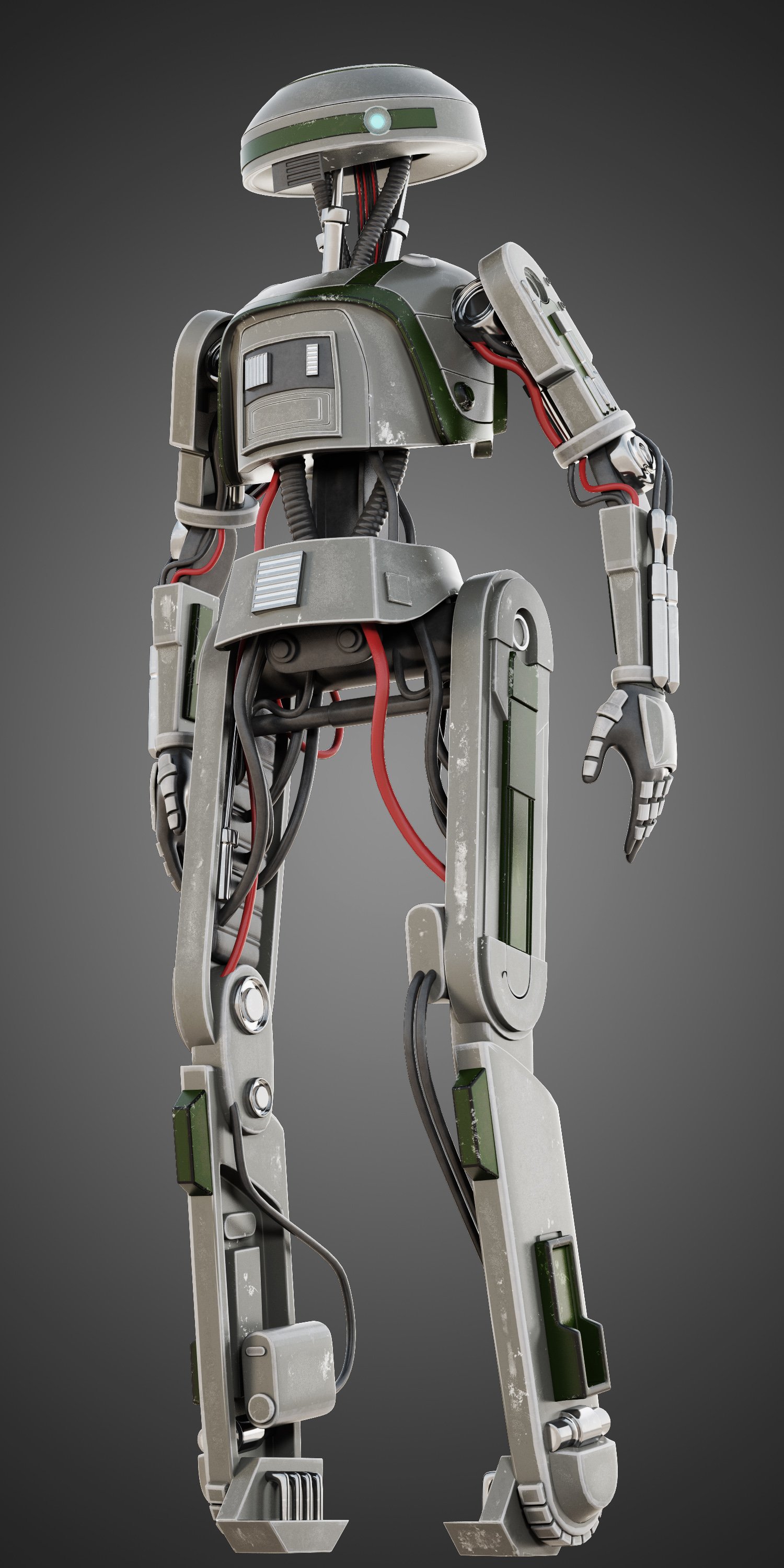 Star Wars L3-37 droid RIGGED Modèle 3D in Robot 3DExport