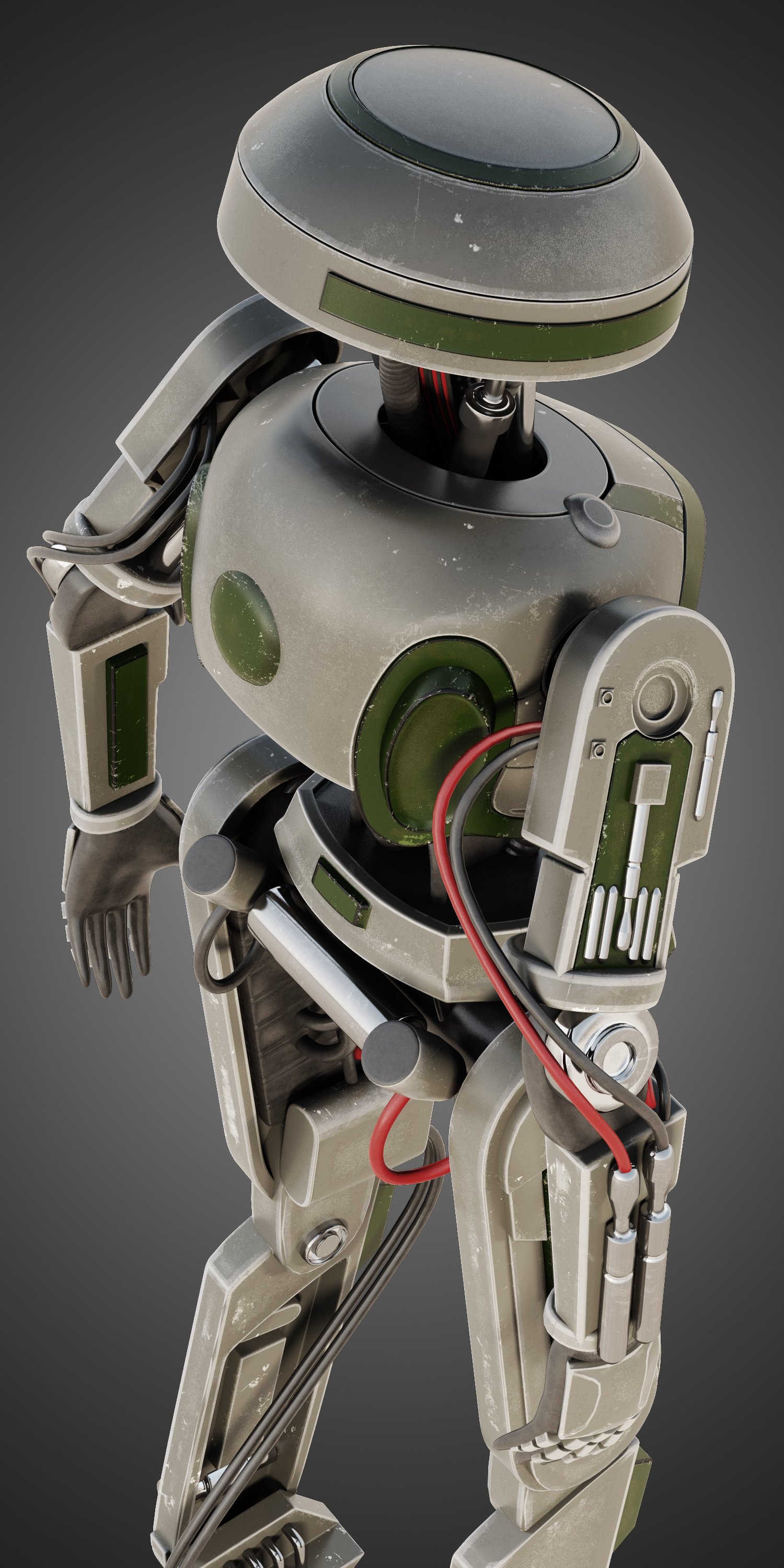 Star Wars L3-37 droid RIGGED Modèle 3D in Robot 3DExport