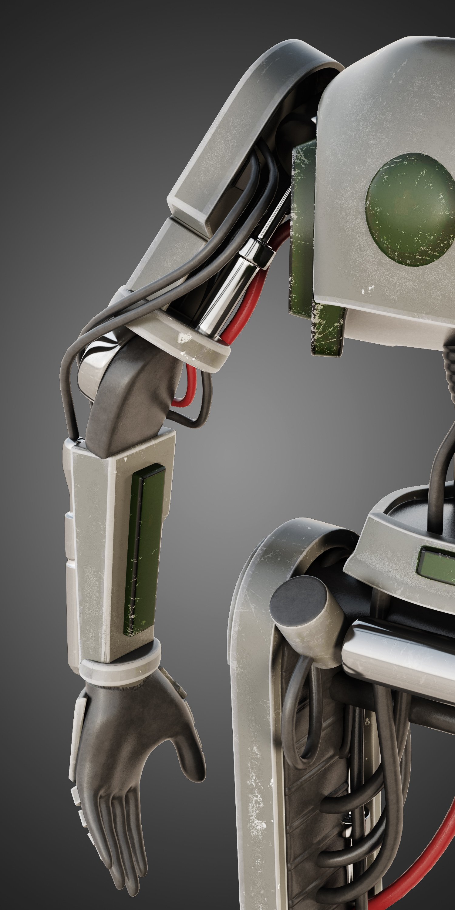 Star Wars L3-37 droid RIGGED Modèle 3D in Robot 3DExport