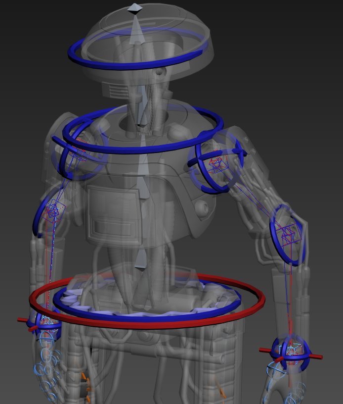 Star Wars L3-37 droid RIGGED Modèle 3D in Robot 3DExport
