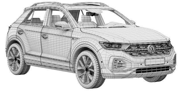 Volkswagen T-Roc R-line 2022 3D Model in SUV 3DExport