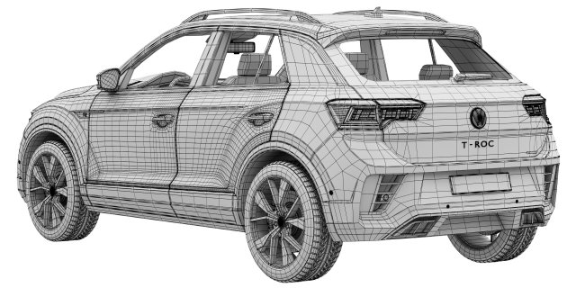 Volkswagen T-Roc R-line 2022 3D Model in SUV 3DExport