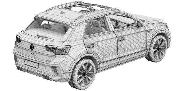 Volkswagen T-Roc R-line 2022 3D Model in SUV 3DExport