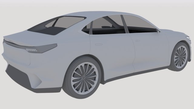 togg sedan electric car concept 3D Model in Cart 3DExport