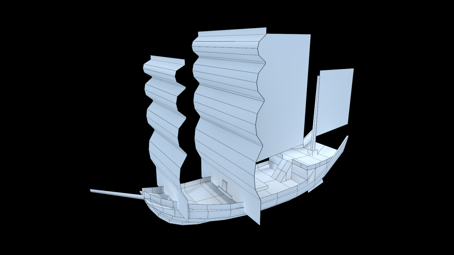 sailing ship - watercraft - pirate of caribbean - fluyt low-poly 3D ...