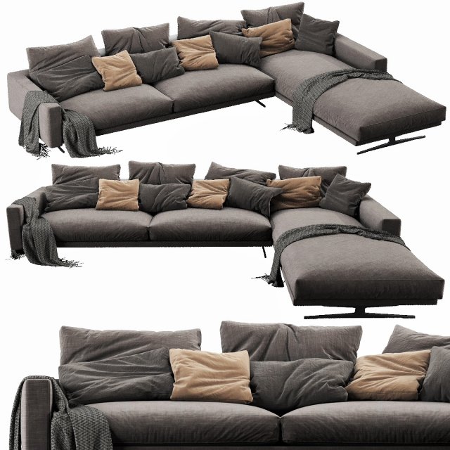 flexform campiello chaise lounge 3D Model in Sofa 3DExport