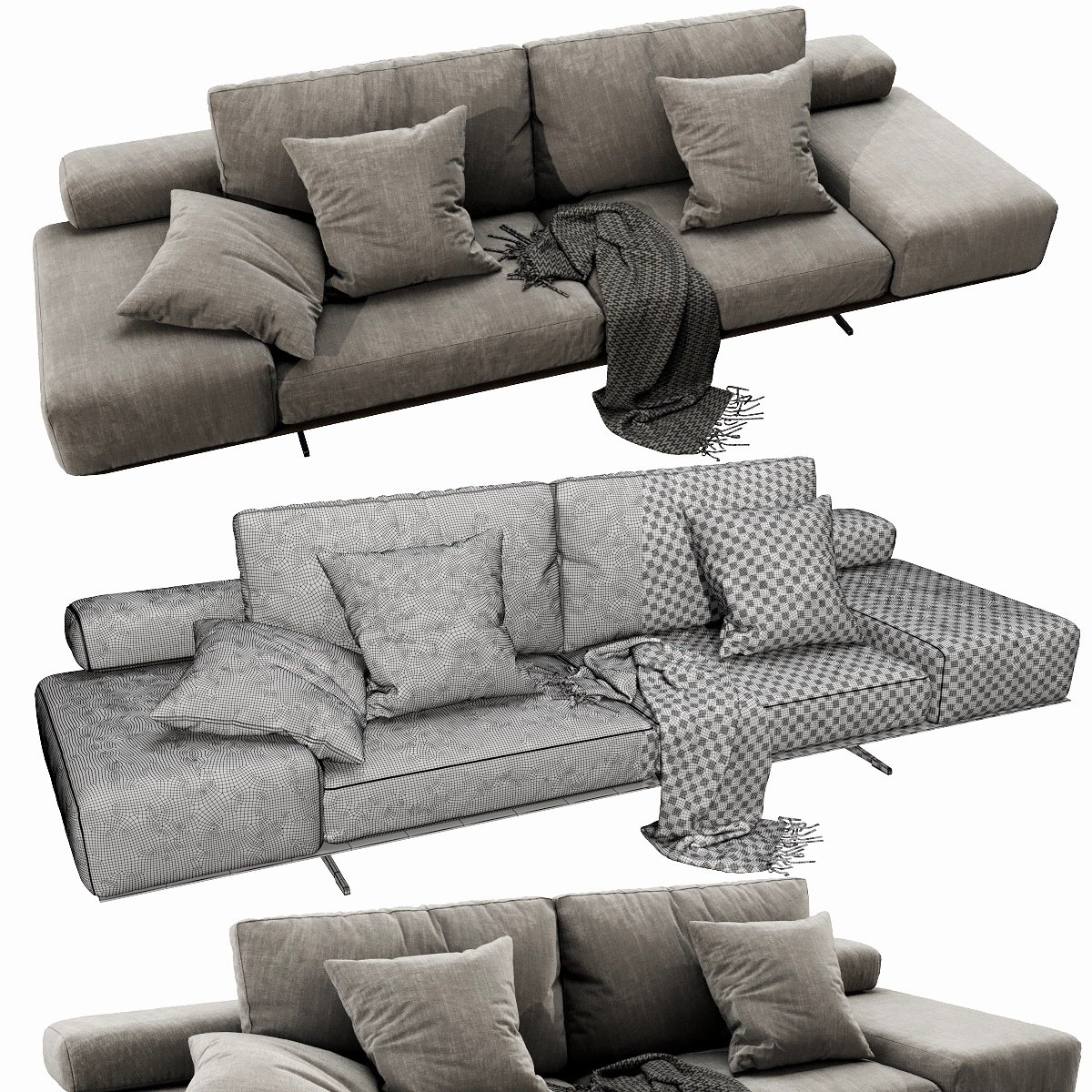 flexform wing 3D Models in Sofa 3DExport