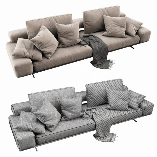 flexform wing b 3D Model in Sofa 3DExport