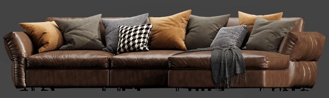 flexform newbridge chaise lounge 3D Model in Sofa 3DExport