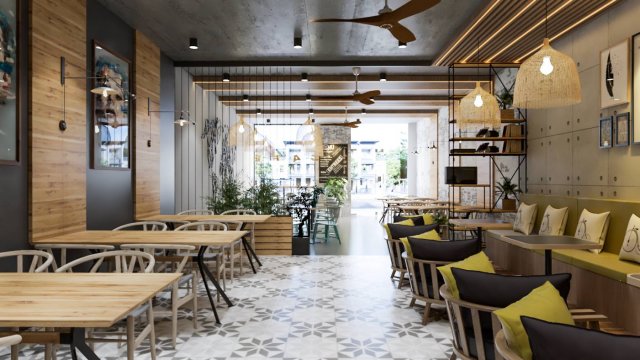 cafe design 3D Model in Restaurant 3DExport