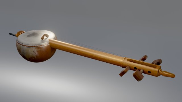 Kemane instrument 3D Model in Guitar 3DExport