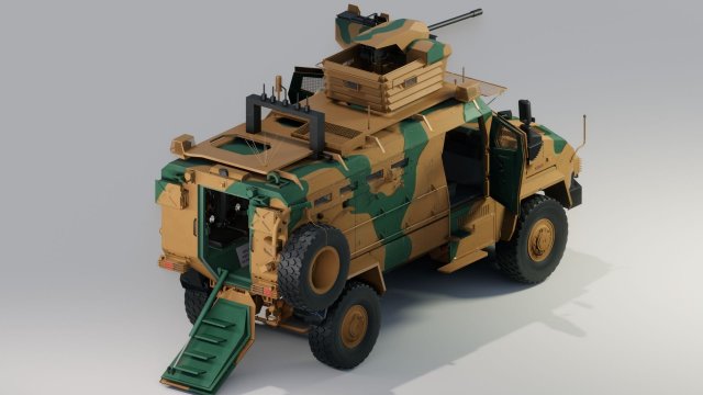 BMC kirpi MRAP - include inside - Fully Rigged 3D Model in Transport ...