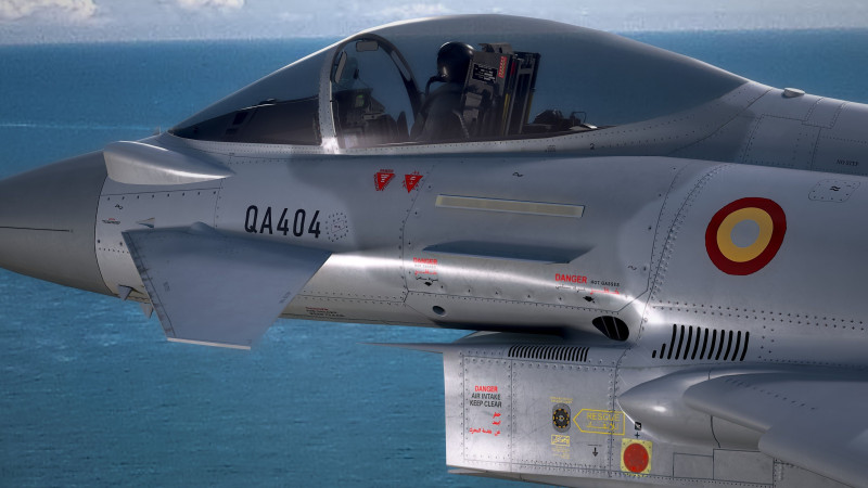 Qatar EuroFighter Typhoon with High Resolution Cocpit 3D Model in ...