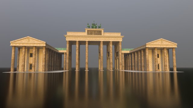 Brandenburg Gate in Berlin 3D Model in Landmarks 3DExport