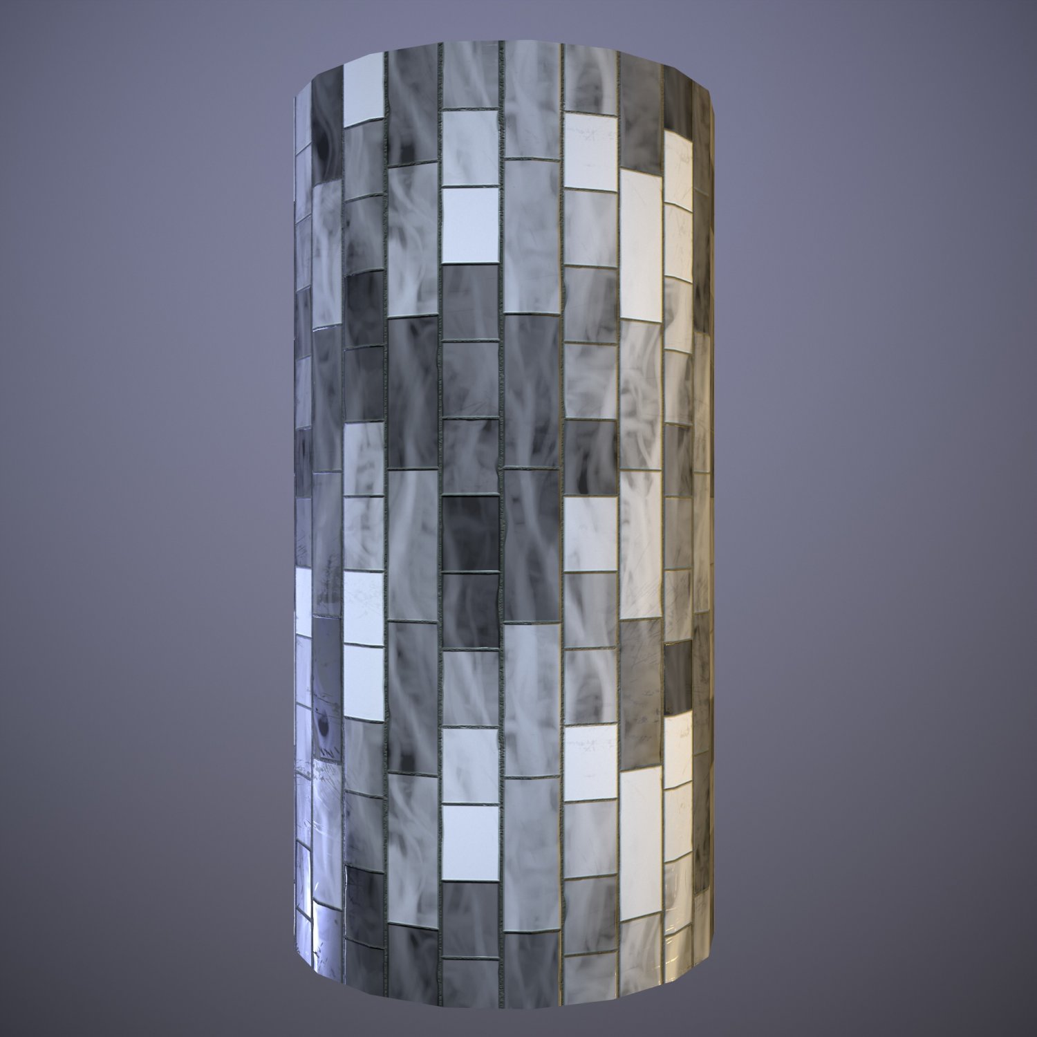 Decorative Rectangular Wall Tiles CG Textures in Marble 3DExport