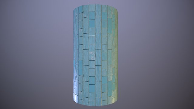 Decorative Rectangular Wall Tiles CG Textures in Marble 3DExport