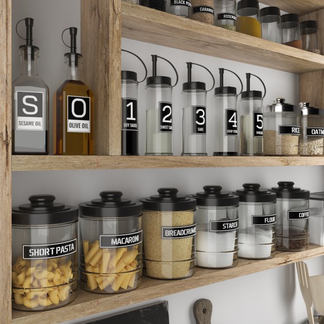 kitchen set 3D Model in Cookware Tools 3DExport