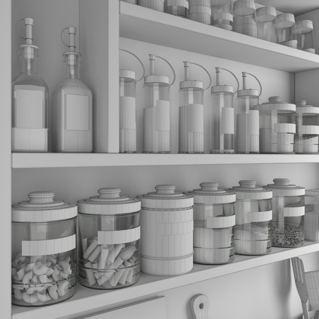 kitchen set 3D Model in Cookware Tools 3DExport